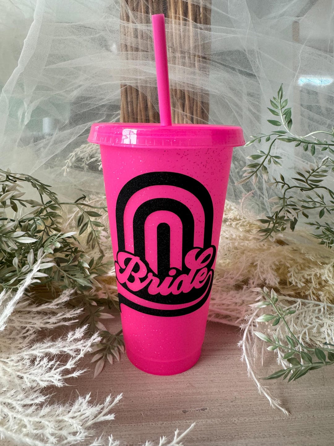 24 Oz Hot Pink Sparkle Tumblers - Etsy