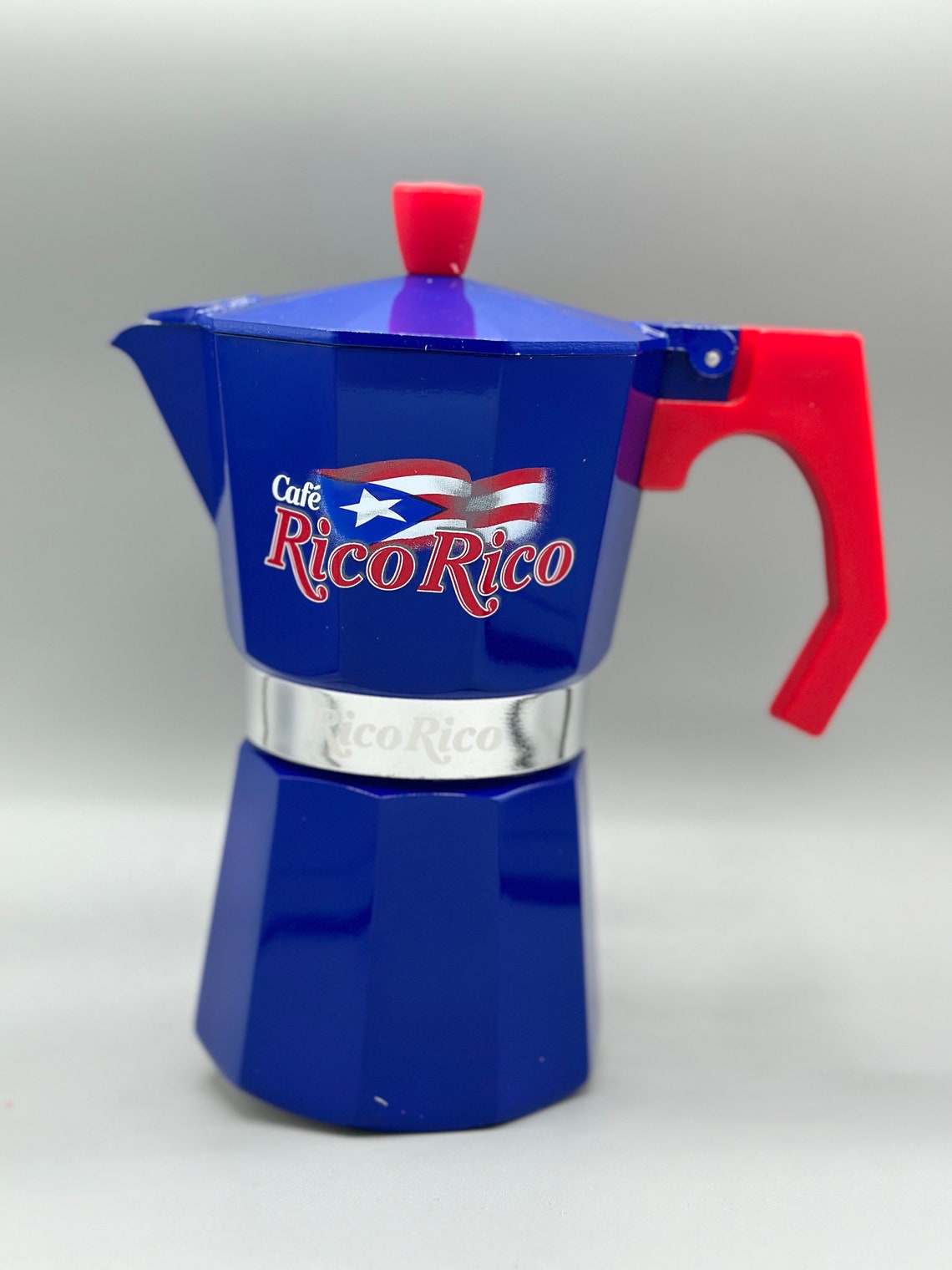 Puerto Rican Greka Coffee Maker | Café Rico Flag Moka Pot - Etsy
