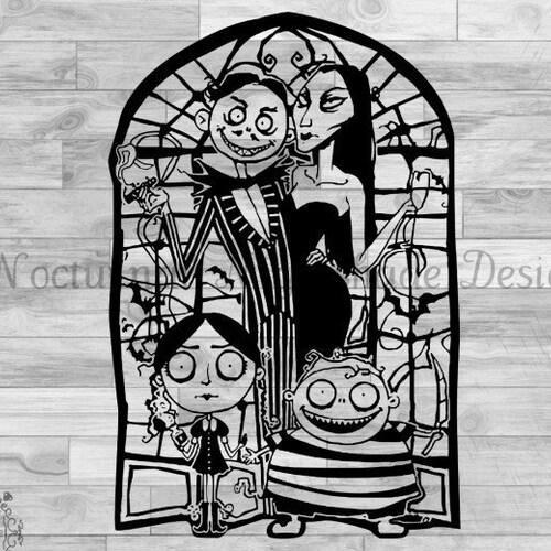 Morticia and Gomez Addams SVG the Addams Family PNG Gothic - Etsy