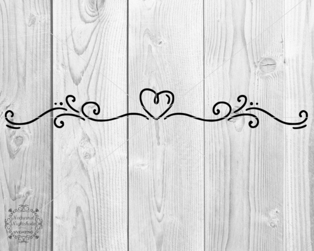 Heart Border Svg, Minimal Border With Heart Svg, Valentine Border Svg ...