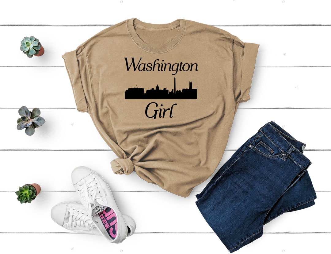 Washington Girl SVG PNG Dxf Cut File Met Skyline | Digitaal T ...
