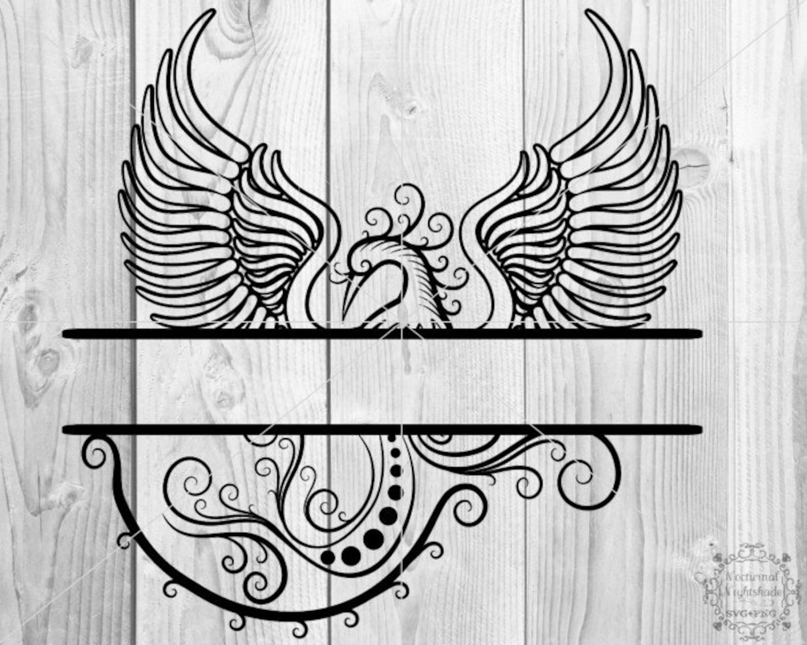 Phoenix SVG Phoenix Monogram SVG Phoenix Split Monogram Svg | Etsy