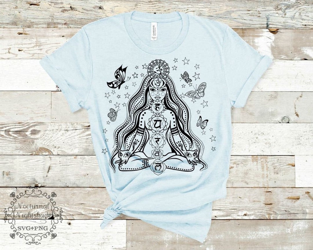 Chakra Woman SVG, Yoga Chakra SVG, Chakra Symbols SVG, Meditation Svg ...