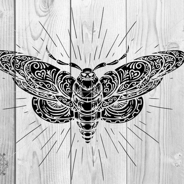 Gothic Moth Svg - Etsy