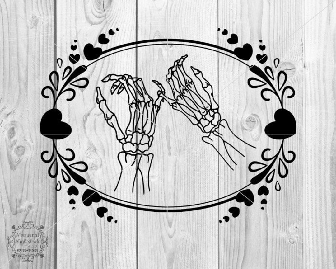 Skeleton Pinky Promise SVG, Pinky Swear Svg, Gothic Love Hands Svg, Skull Fingers Svg, Goth ...