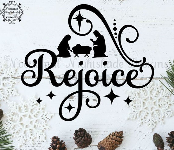 Verheug Svg Kerst Geboorte Svg Geboorte Van Christus Svg - Etsy