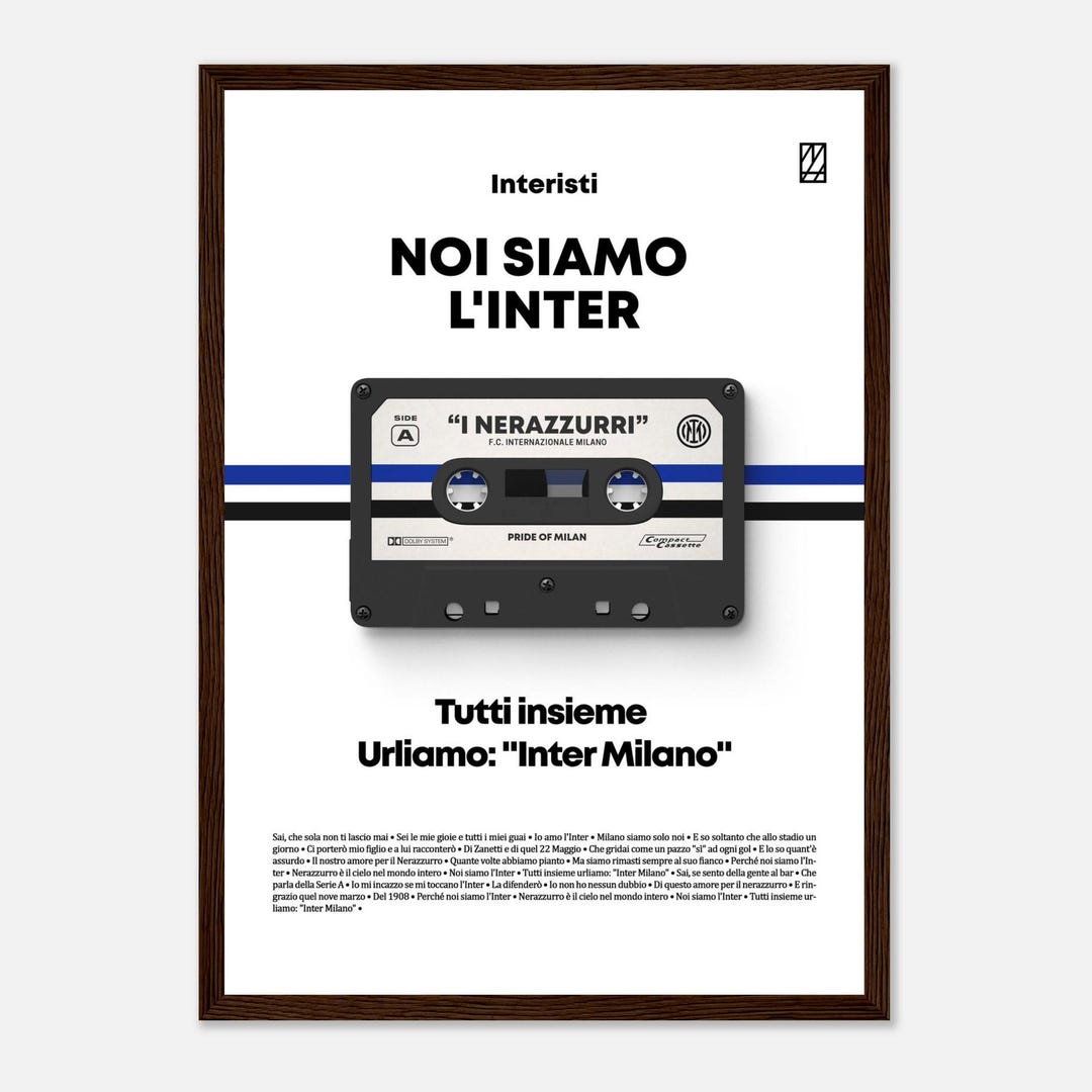 FC Inter Milan Poster | Iconic Football Chant Art | I Nerazzurri Pride ...