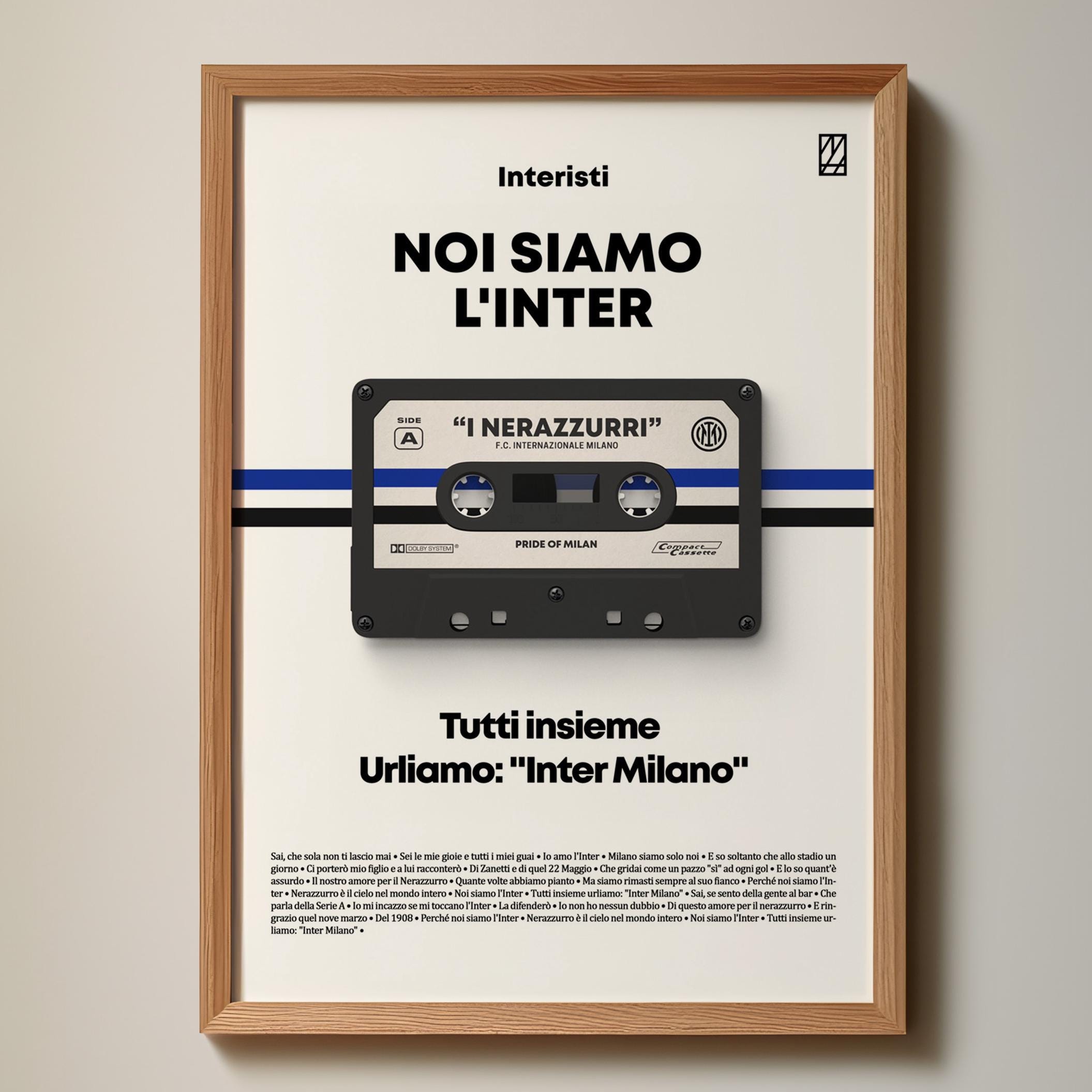 FC Inter Milan Poster | Iconic Football Chant Art | I Nerazzurri Pride ...