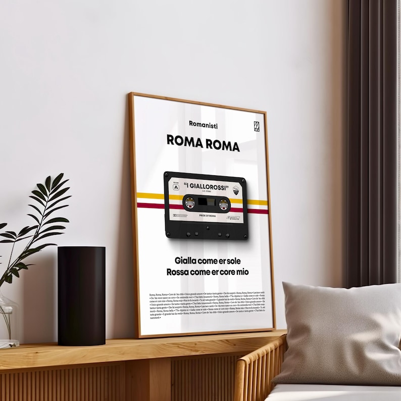 AS Roma Roma Roma Poster | Iconic Football Chant Art | I Giallorossi ...