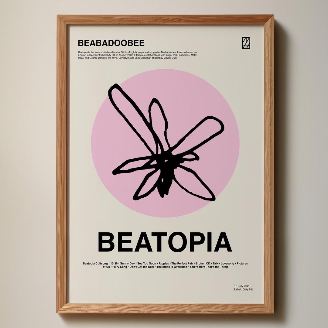 Beabadoobee beatopia Album Art Indie Pop Wall Decor Filipino-english ...