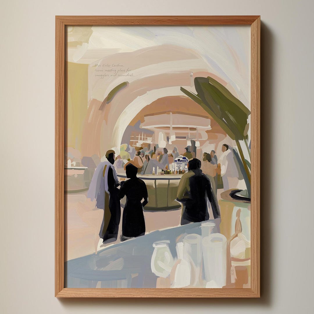Star Wars Mos Eisley Cantina Art | Iconic Tatooine Bar Scene Wall Decor ...