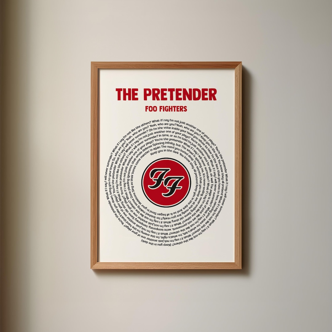 Foo Fighters the Pretender Vinyl Record Art Rock Lyrics Wall Art Dave ...