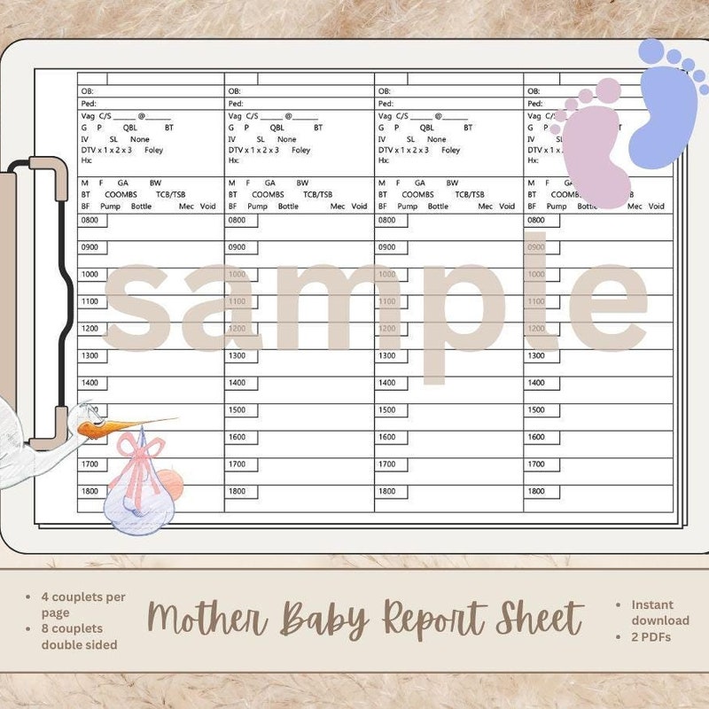 Nurse Report Sheet - Etsy