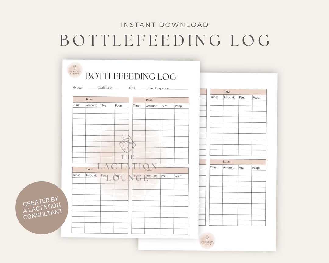 Bottle Feeding Log Printable | Baby Feeding Tracker, Newborn Routine ...