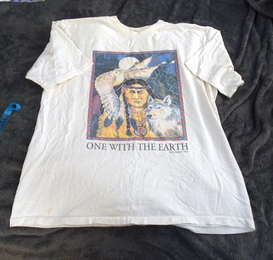 Vintage '92 ECOSPORT Human-i-tees One With Earth Shirt XL Organic ...