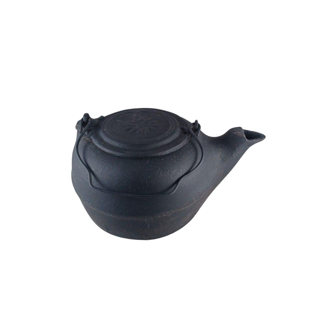 Vintage Antique Cast Iron Water Kettle Humidifier 8 Swivel Flower Lid ...