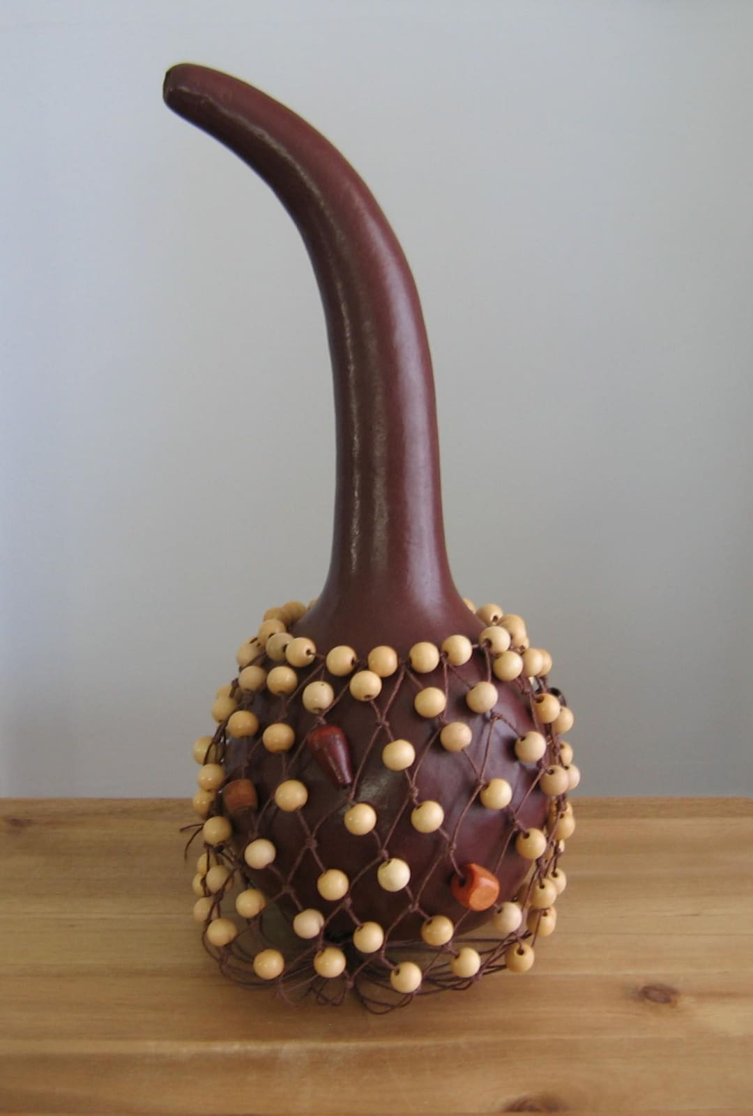 Natural Gourd Rattle, Maraca, Wooden Beaded Musical Instrument Shaker ...