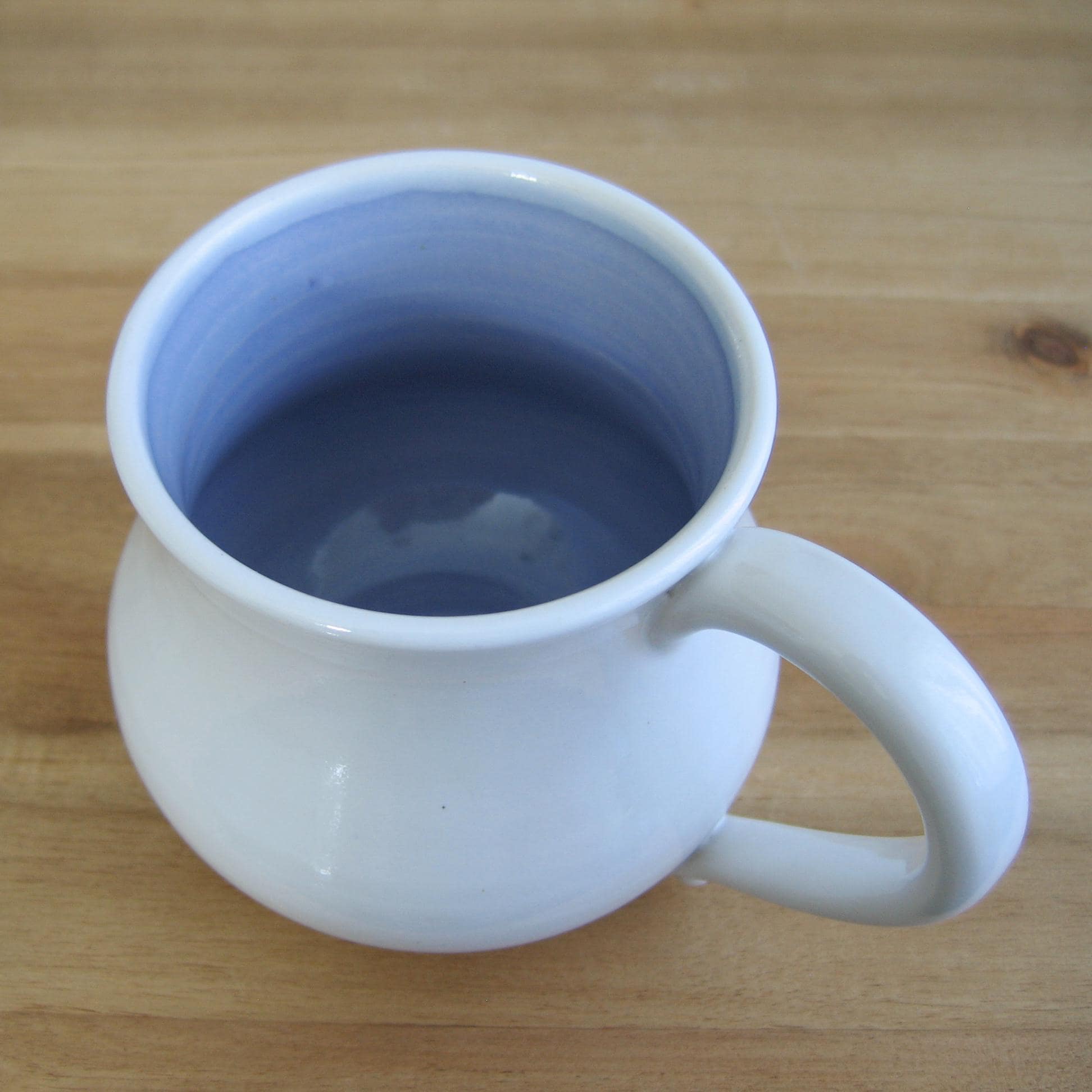 Purple Potbelly Coffee Mug, 14 Oz. Stoneware Ceramic Pottery Cup in ...