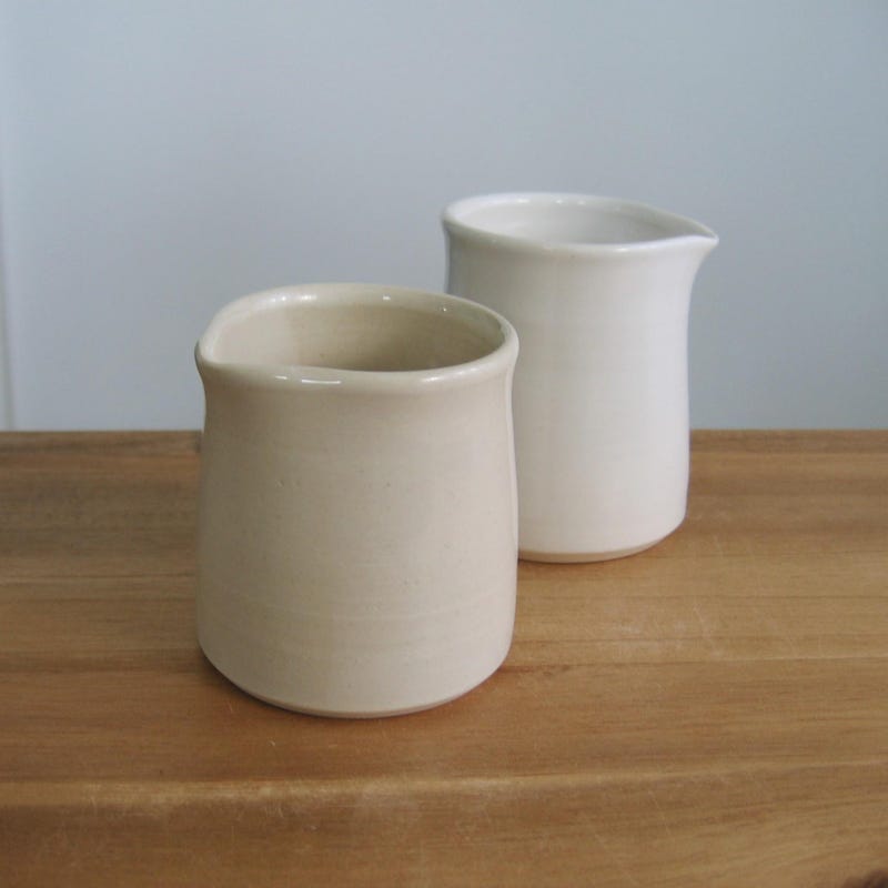 Stoneware Pitchers Cream - Etsy