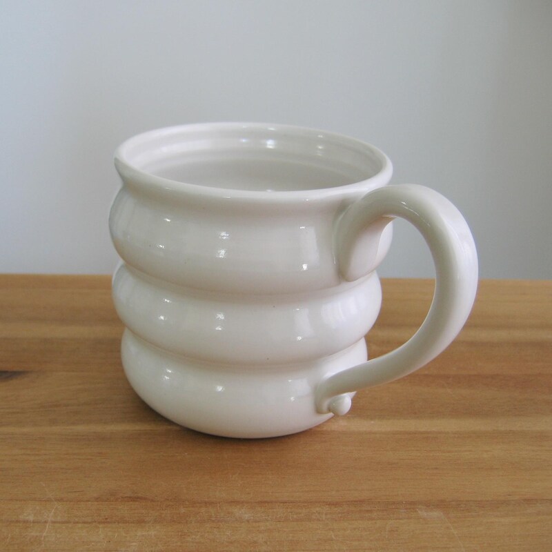 White Pottery Mug - Etsy