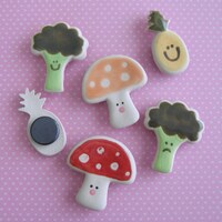 Broccoli Magnet, Engraved Wood - Etsy