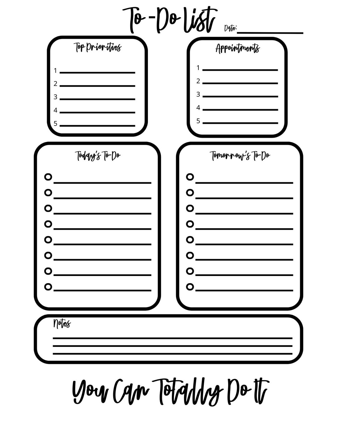 Editable To-do List - Etsy