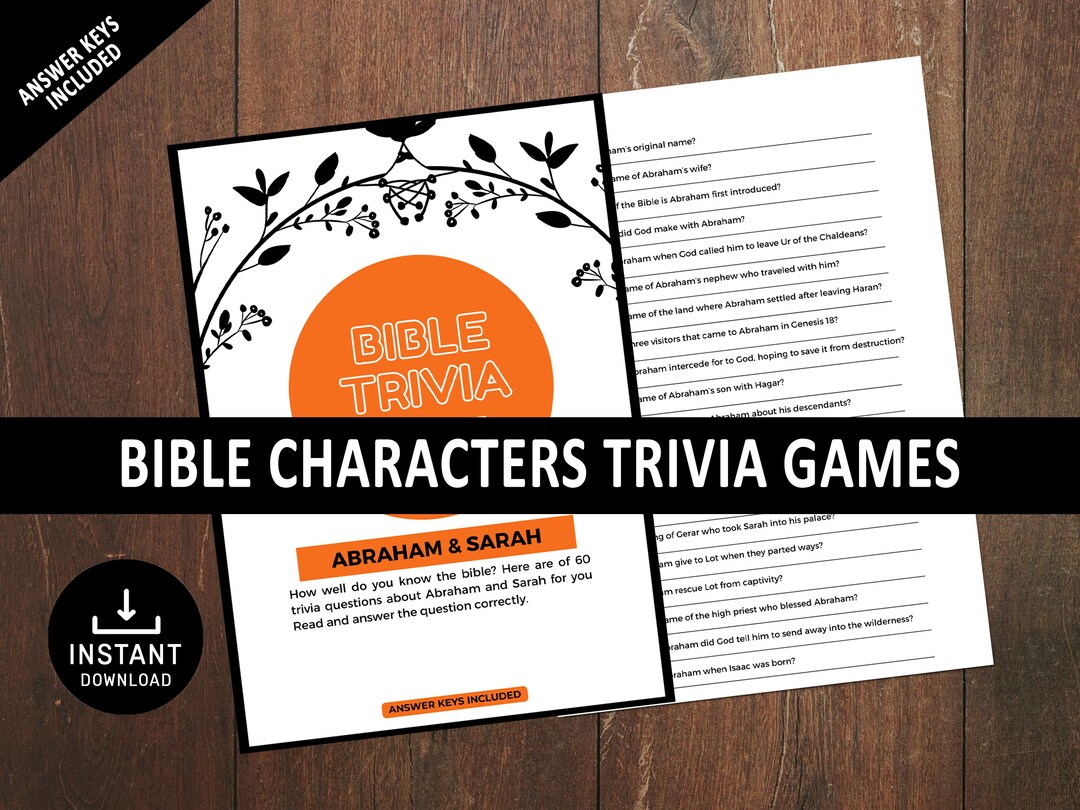 Bible Trivia Games Bundle, Bible Trivia, Old Testament Trivia, Bible ...