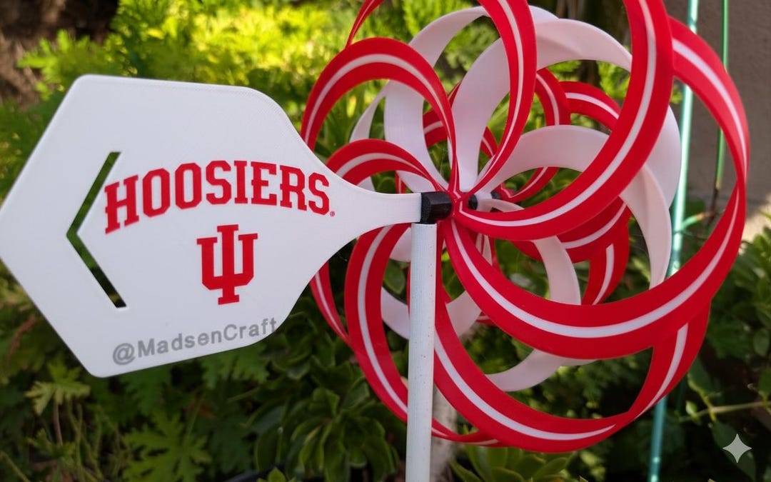 Indiana Hoosiers Champion Pinwheel Decor | Personalized Black & Silver ...