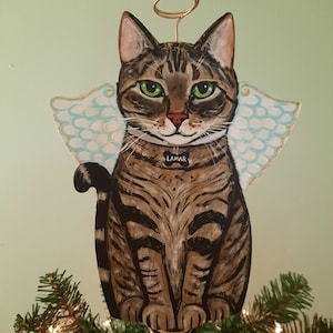 Custom Cat Tree Topper, Cat Memorial Gift, Christmas Tree Topper ...