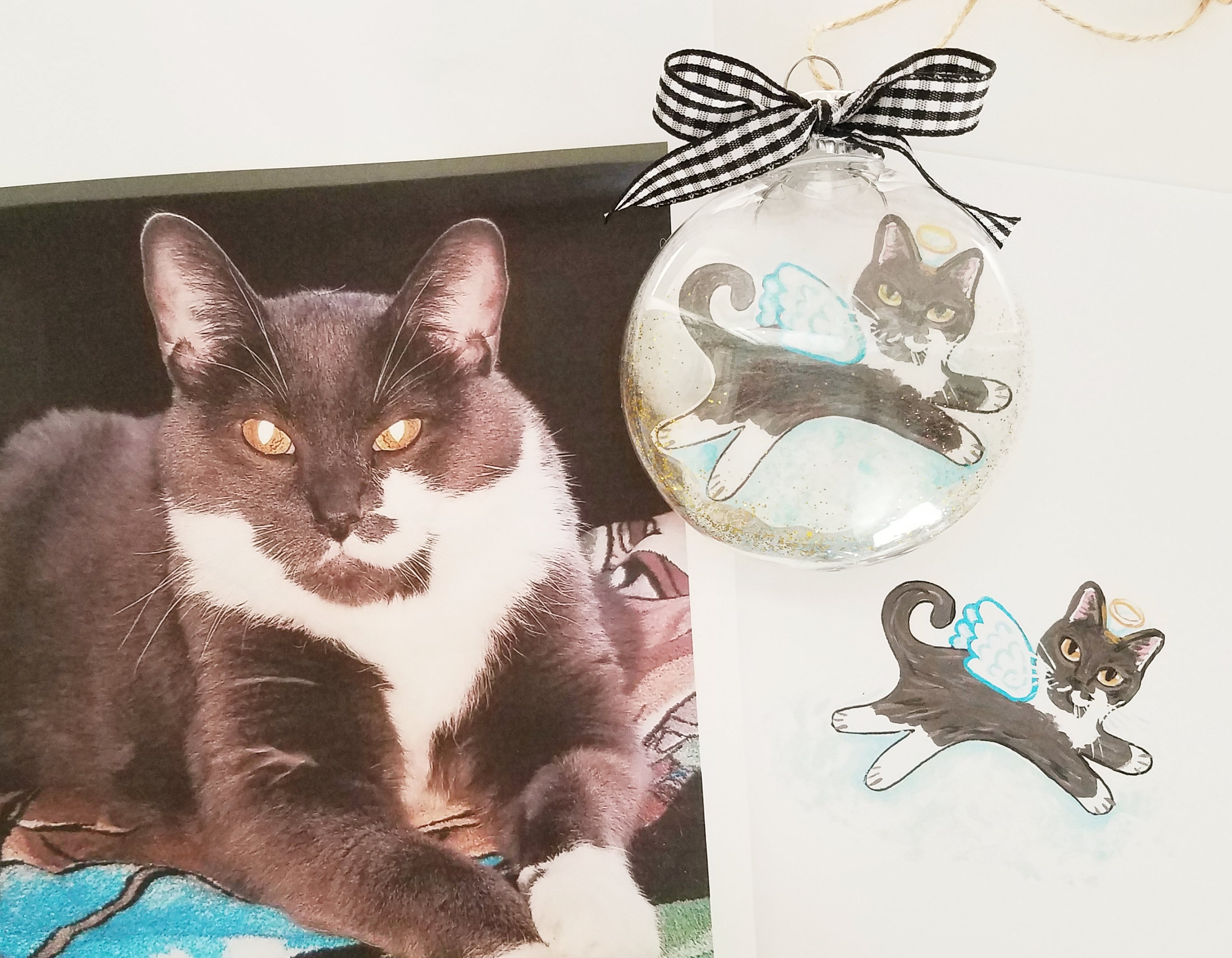 Custom Cat Bauble Ornament Cat Christmas Ornament - Etsy Sweden