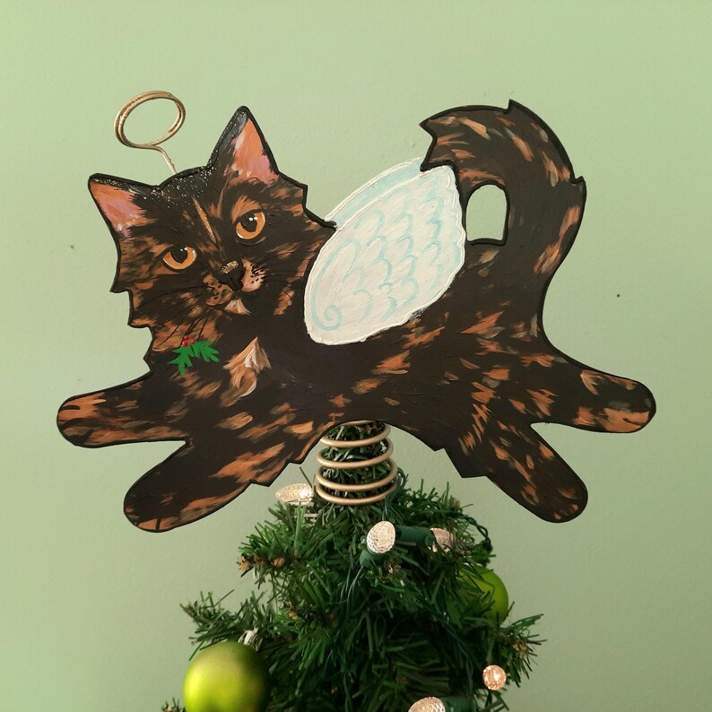 Tortoiseshell Cat Angel, Tree Topper, Full Size Trees - Etsy
