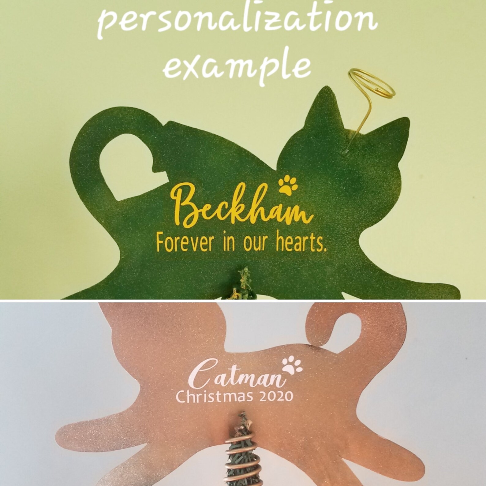 Custom Cat Tree Topper Cat Memorial Gift Cat Angel | Etsy