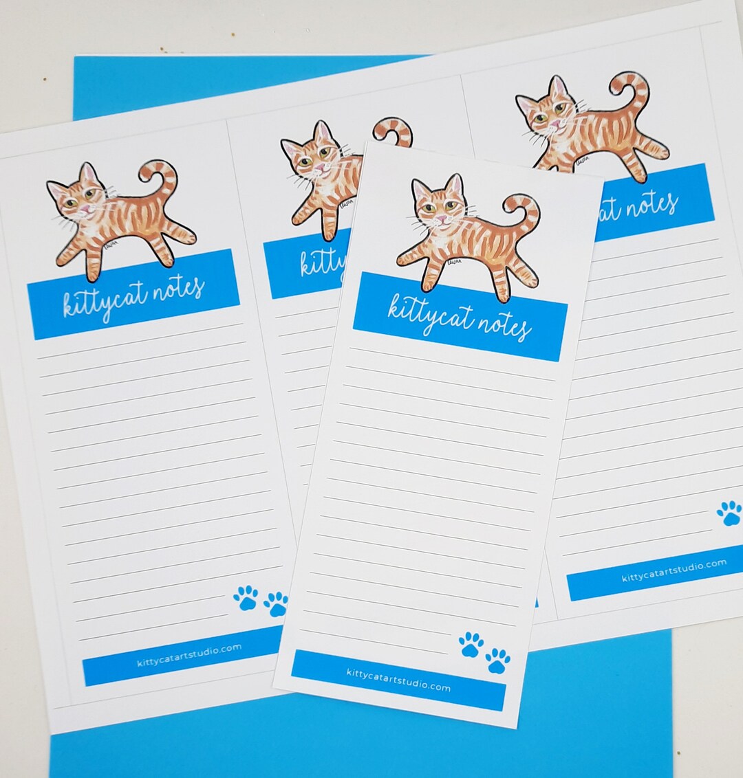 Printable Notepad, Cat Notepad, Orange Tabby Cat, Print at Home ...