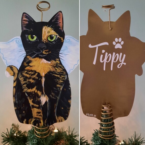 Custom Cat Tree Topper Cat Memorial Gift Cat Angel - Etsy