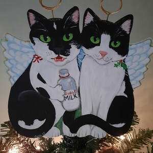 Pet Family Christmas Tree Topper, Multiple Pets, Custom Cat Tree Topper ...