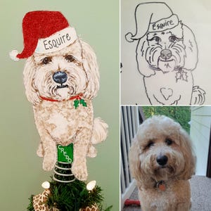 Custom Dog Tree Topper, Christmas Tree Topper, Dog Memorial ...