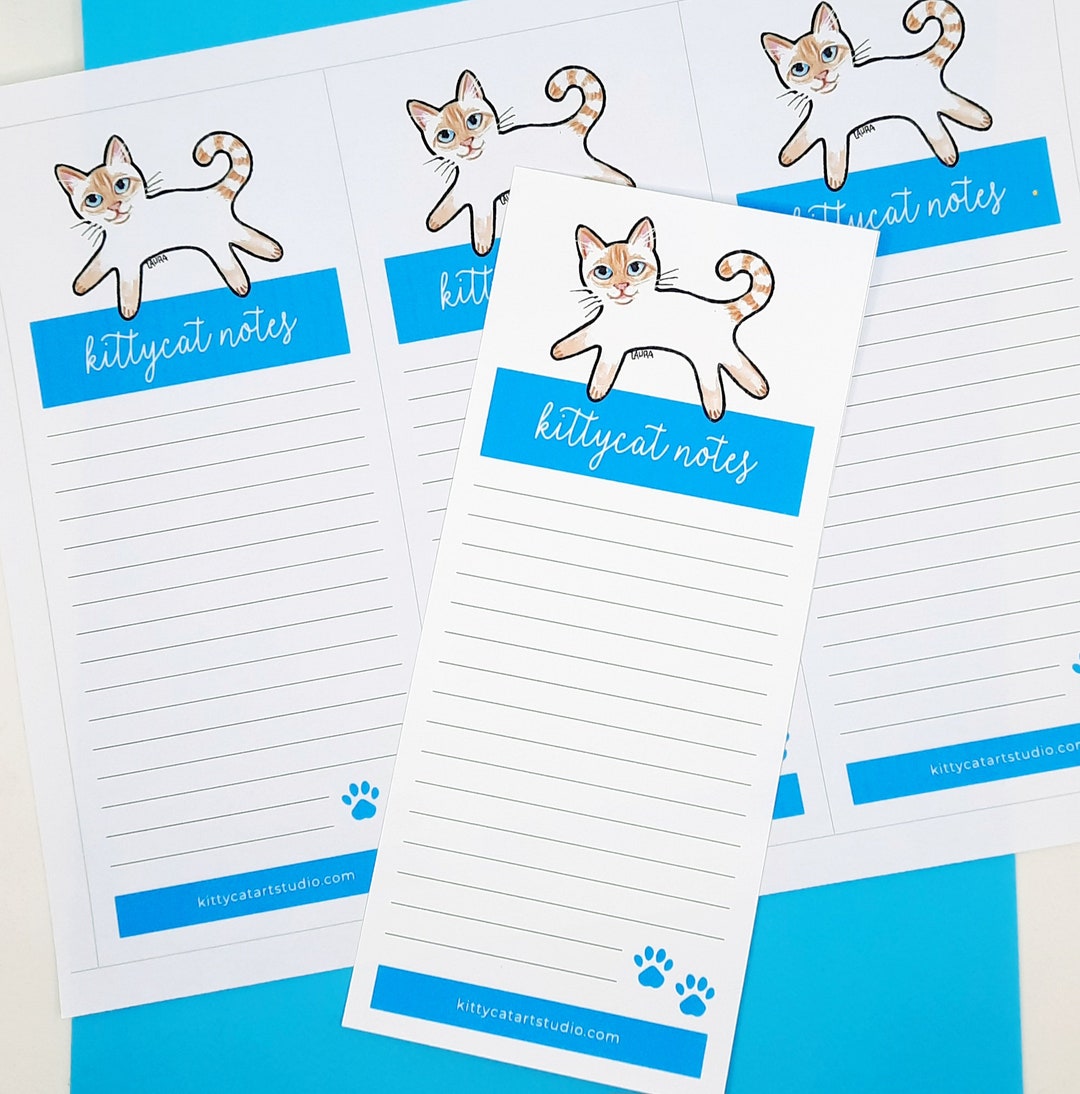 Printable Notepad, Cat Notepad, Flame Point Siamese Cat, Print at Home ...