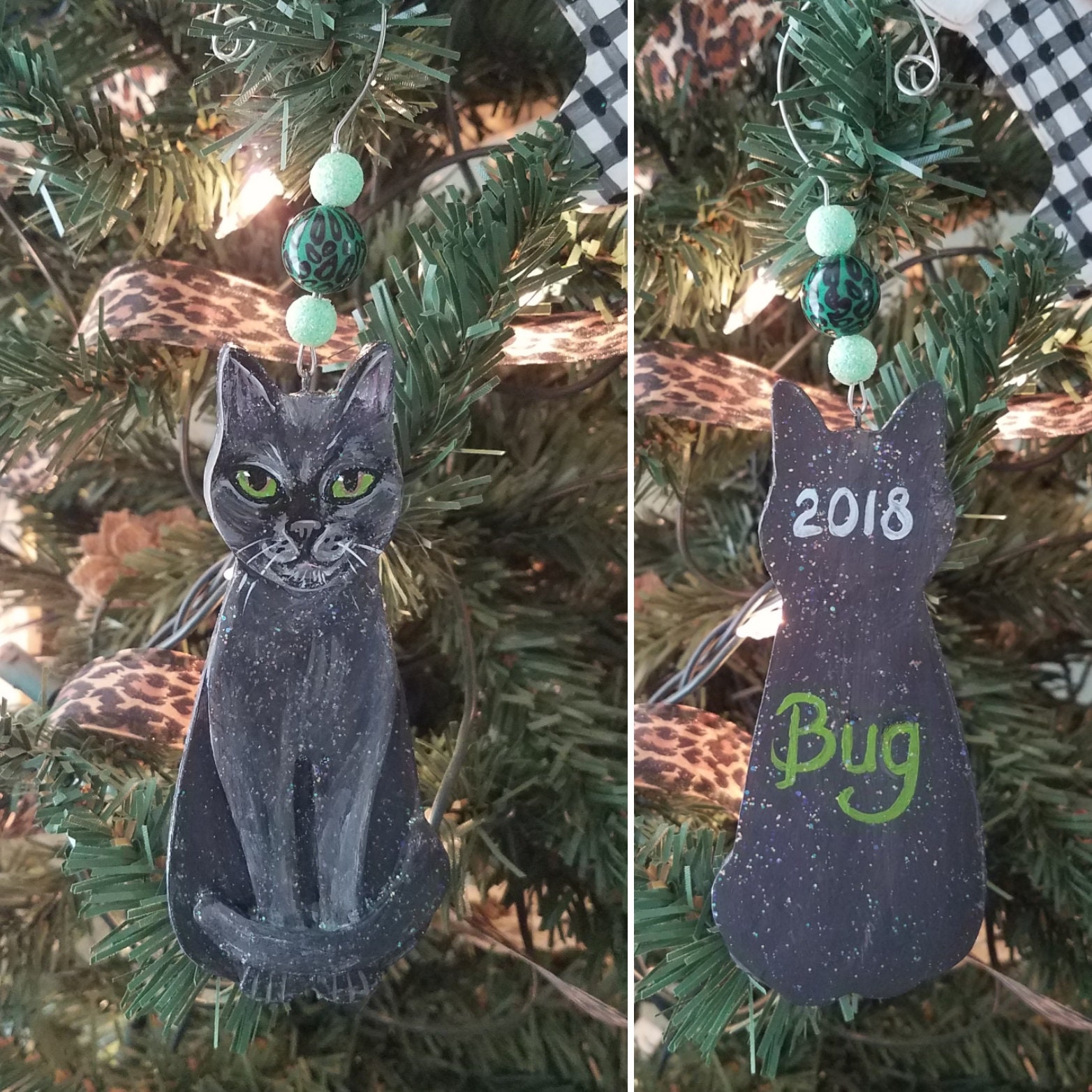 Custom Cat Ornament Cat Christmas Ornament Personalized Cat | Etsy