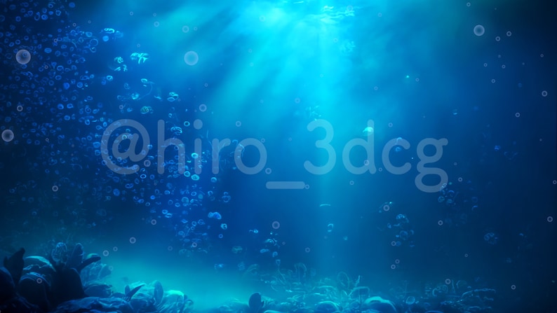 Illuminated Ocean Floor - Vtuber Animated Backdrop | Deep Sea ...