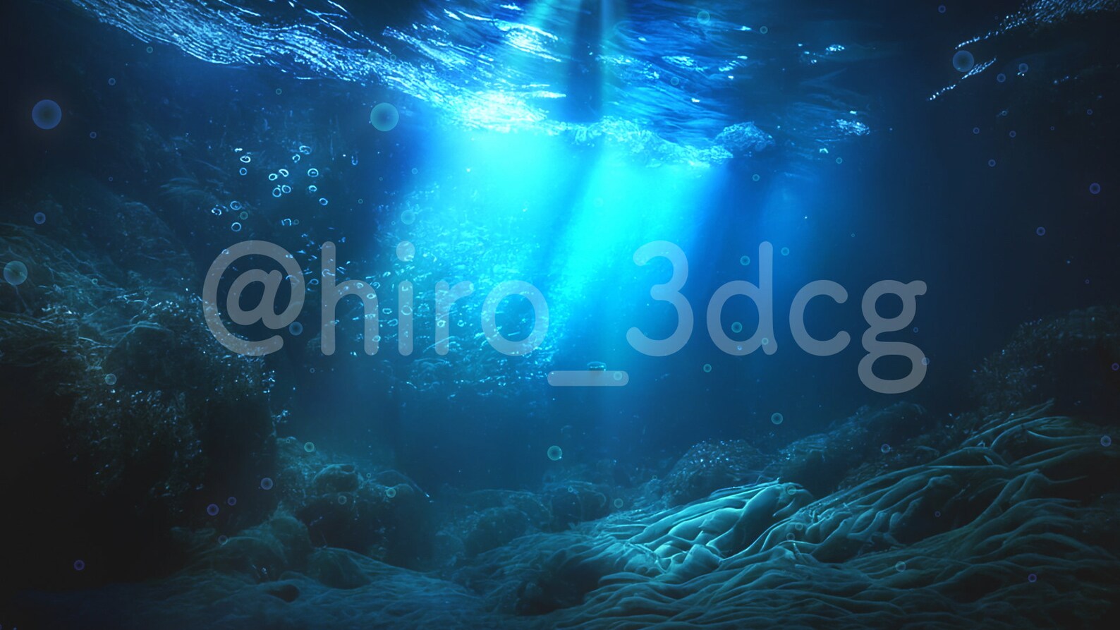 Illuminated Coral Reefs - Vtuber Animated Backdrop | Deep Sea ...