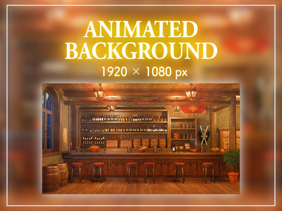 Magical Tavern Animated Background | Cozy Fantasy Guild Interior ...