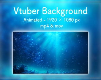 Illuminated Coral Reefs - Vtuber Animated Backdrop | Deep Sea ...