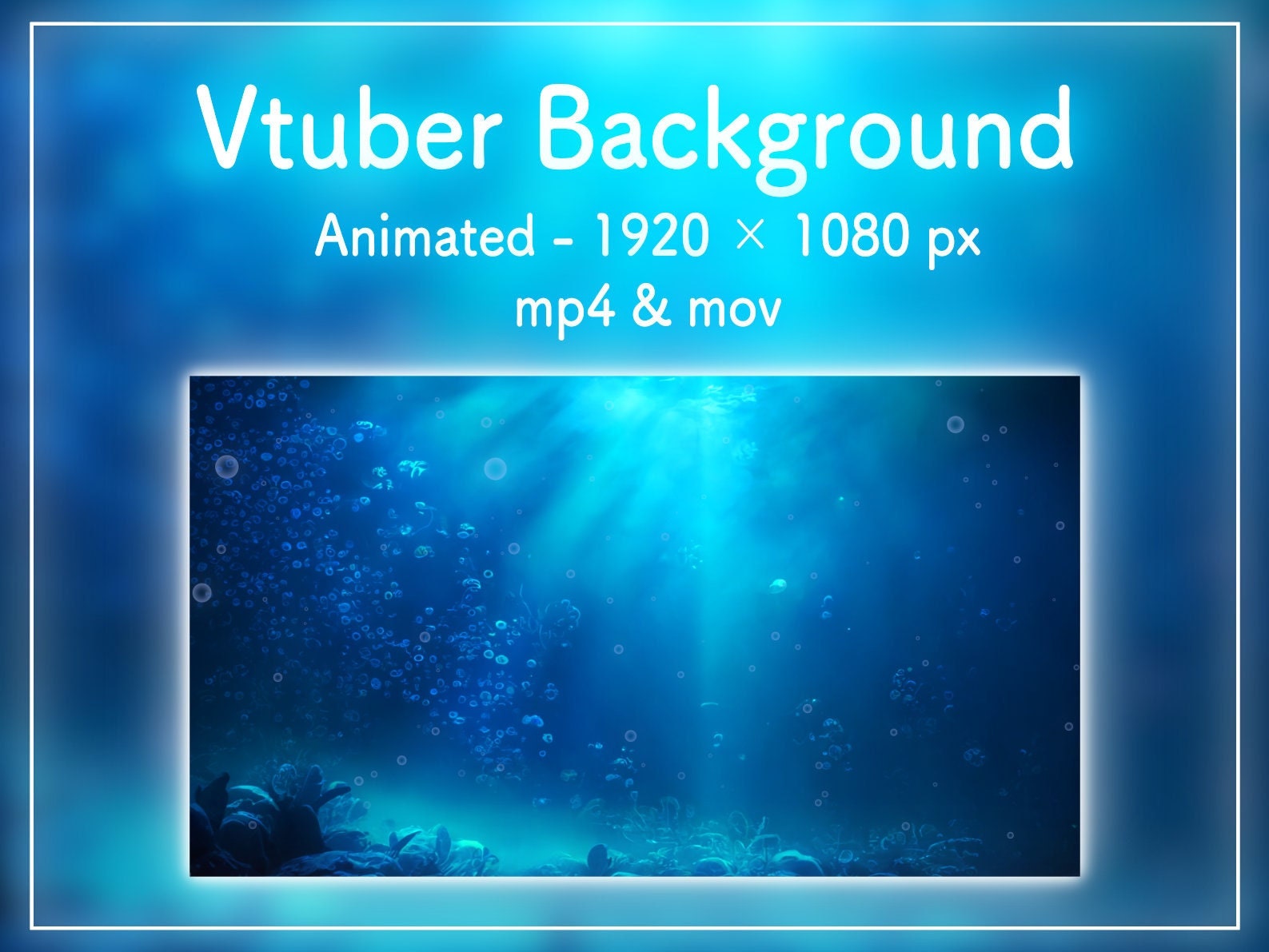 Illuminated Ocean Floor - Vtuber Animated Backdrop | Deep Sea ...