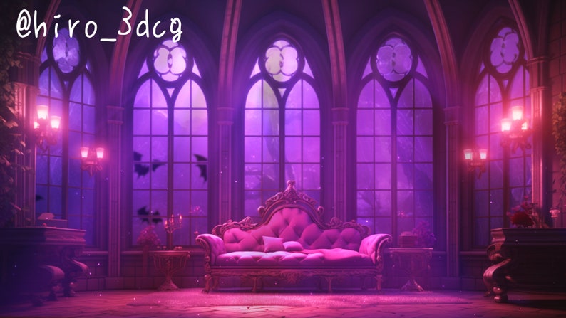 Gothic Enchanted Castle Room Full HD Looping Animated Background for ...