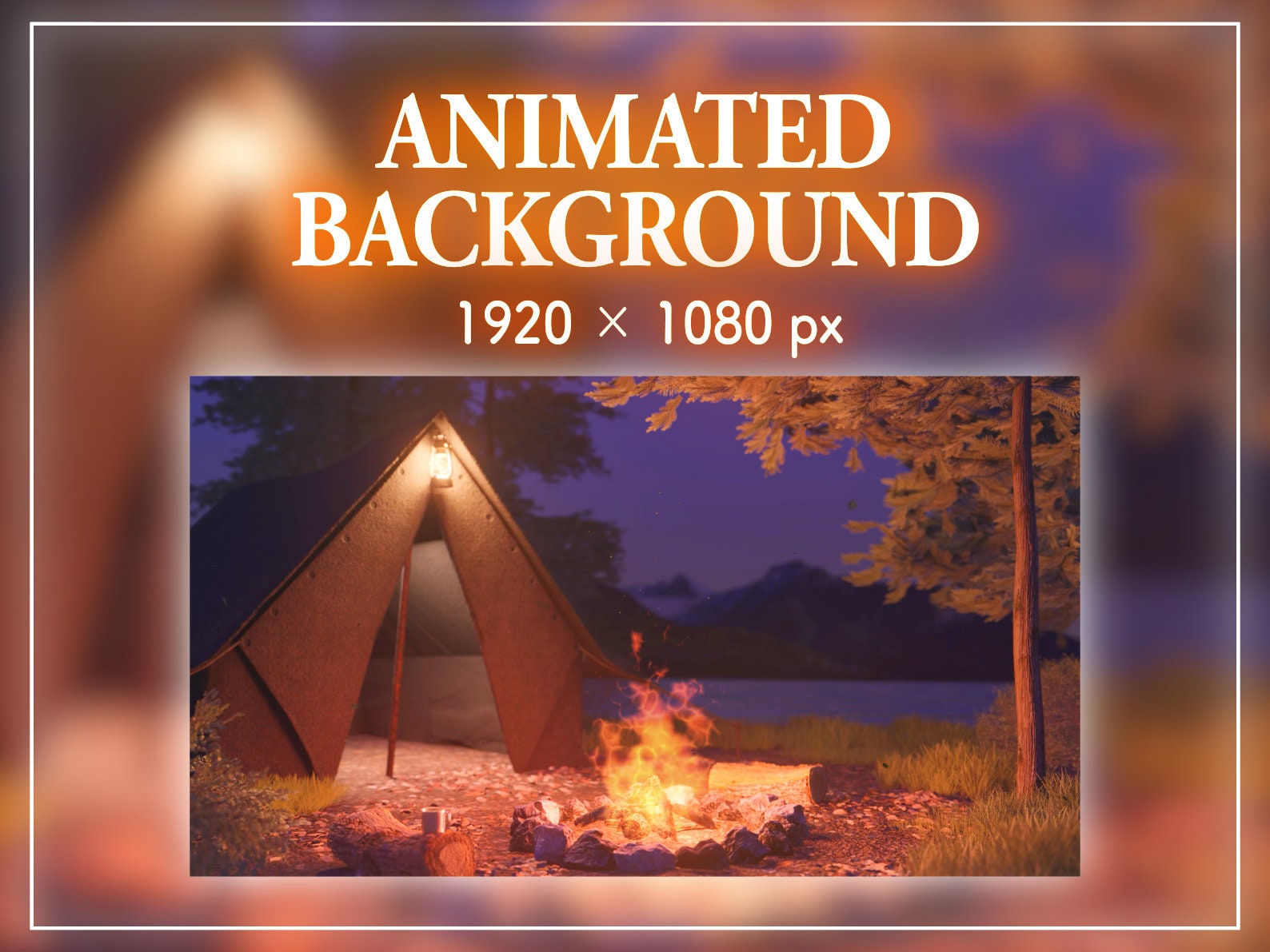 Cozy Campfire in the Woods - Vtuber Background | Campfire Scene ...