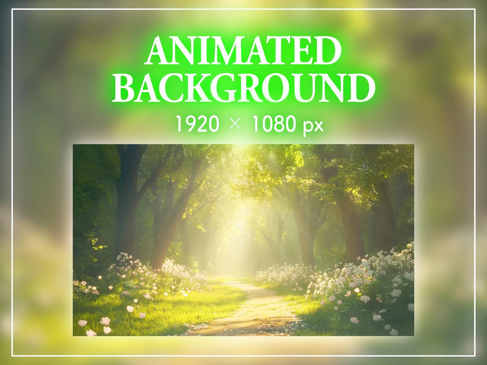 Sunlit Forest Path - Animated Background Loop for Streamers & Vtubers ...