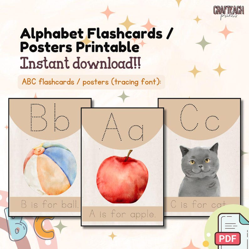 Alphabet Flashcards | Alphabet Posters | Printable ABC Flashcards ...