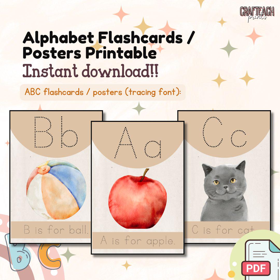Alphabet Flashcards | Alphabet Posters | Printable ABC Flashcards ...