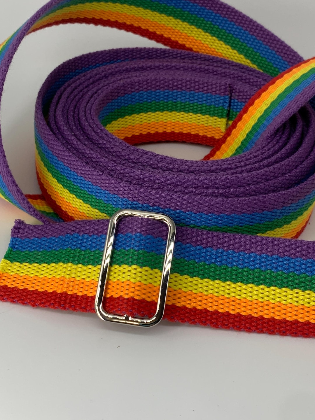Rainbow Pride 1.5” (38mm) Cotton Webbing, Gay Pride Belt Webbing ...