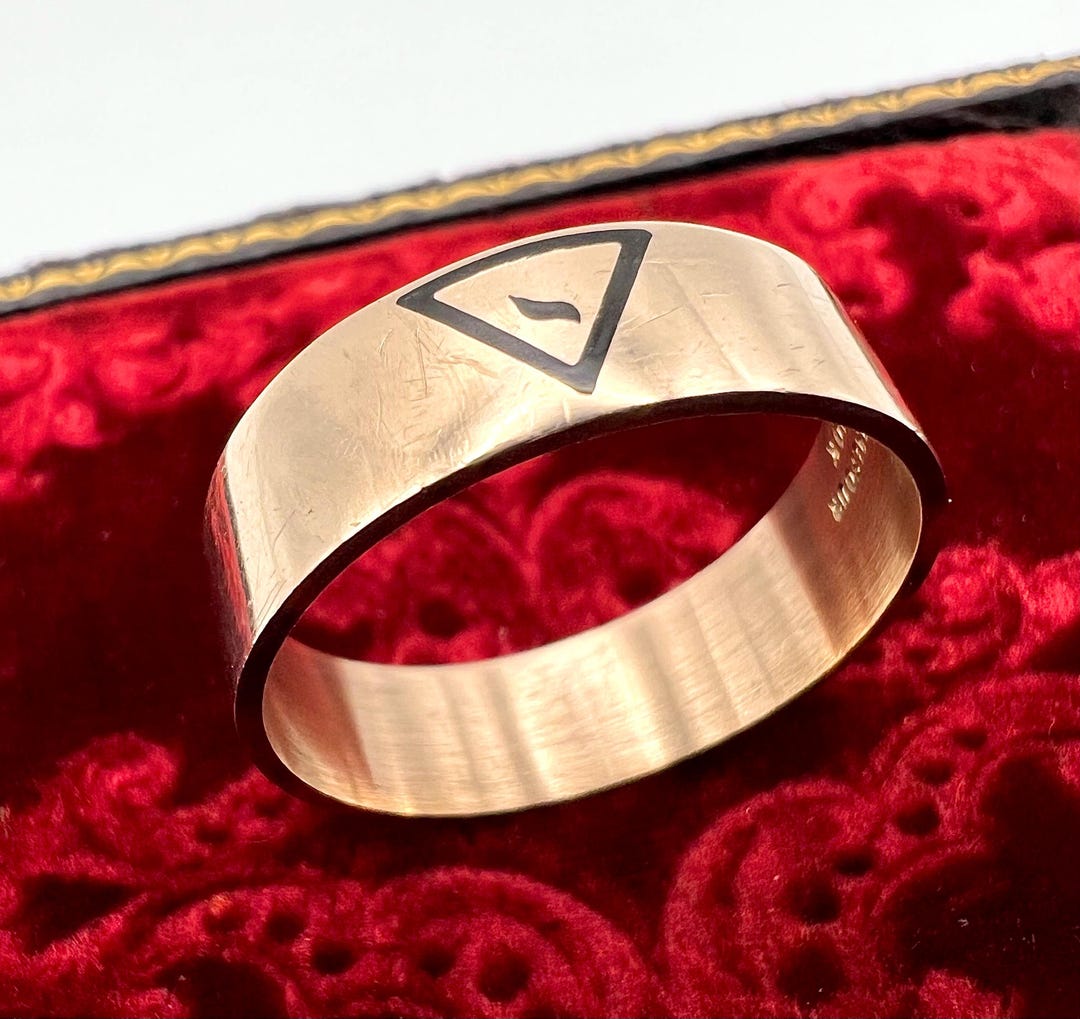 Vintage BALFOUR 10K Gold 14th Degree YOD Scottish Rite Masonic Ring ...